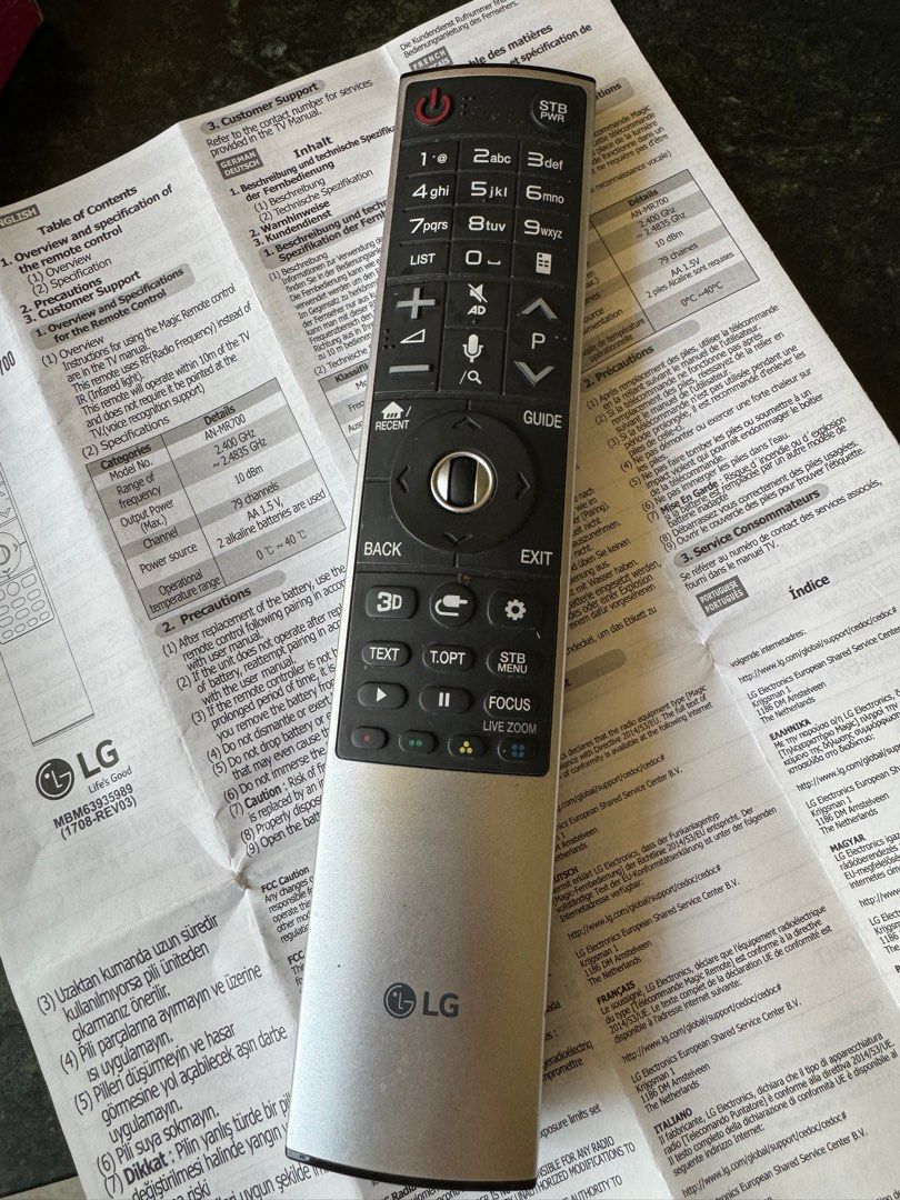 LG Magic remote control AN-MR700, TV & Home Appliances, TV ...