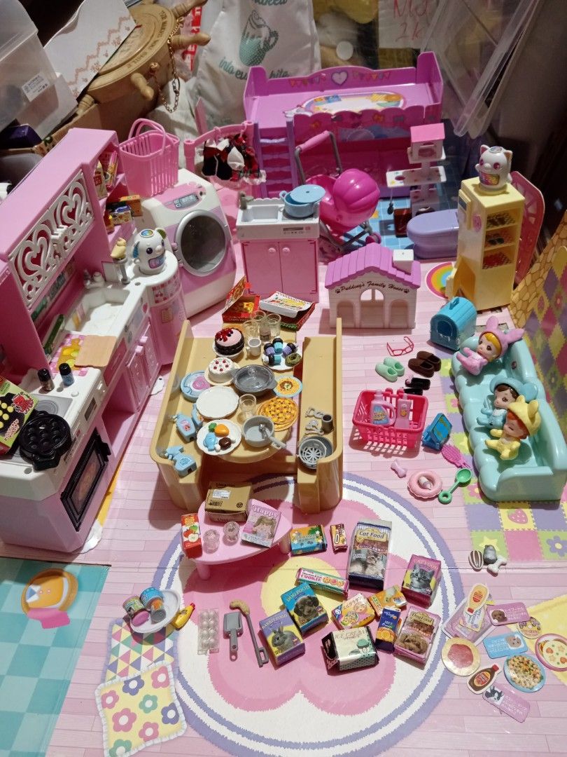 Licca doll set miniature licca baby Takara tomy vintage Japan ...