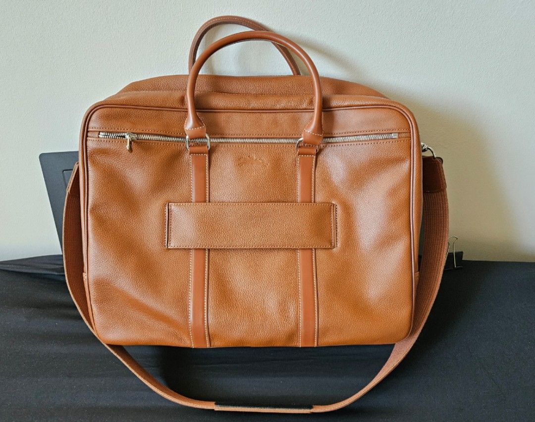 Longchamp Men's Leather Bag, Men's Fashion, Bags, Briefcases on Carousell