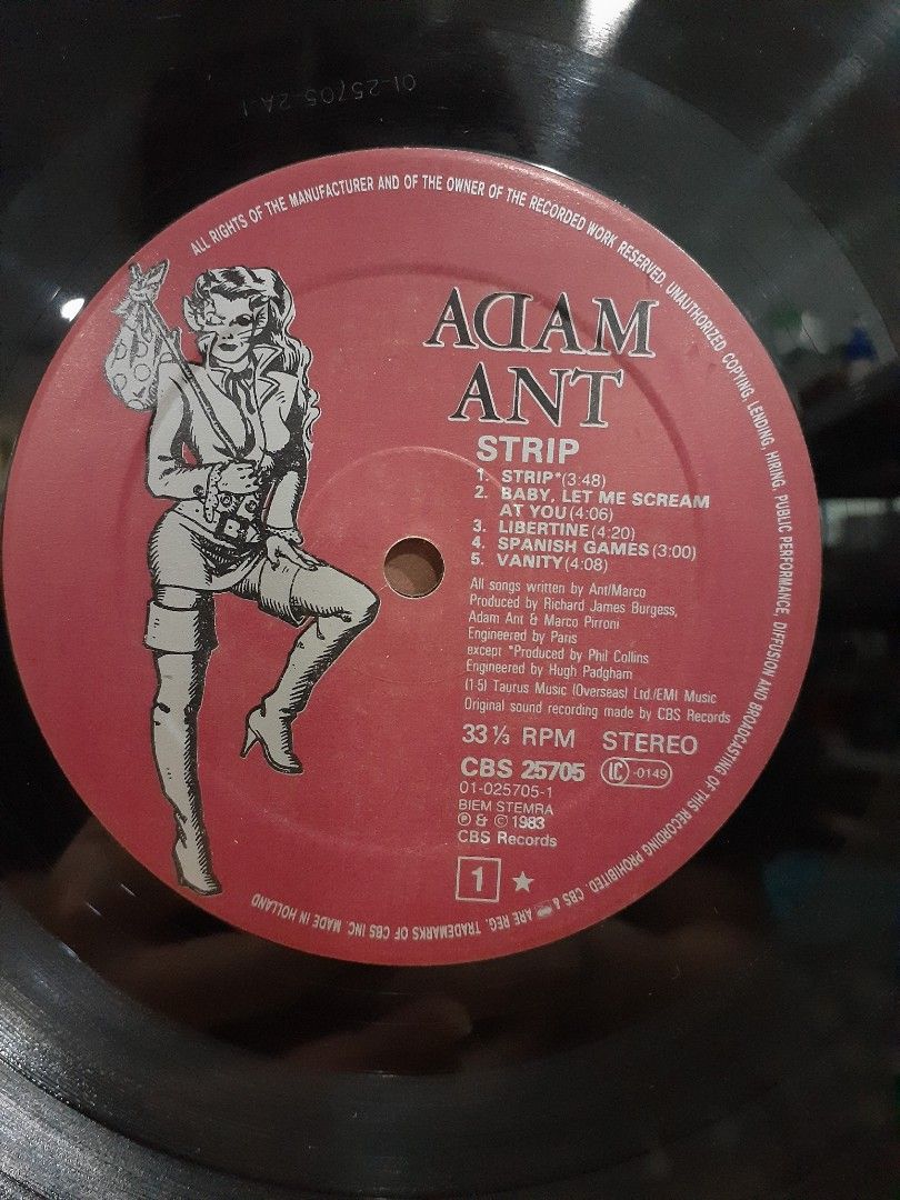 (LP) Adam Ant Strip, Hobbies & Toys, Music & Media, Vinyls on Carousell