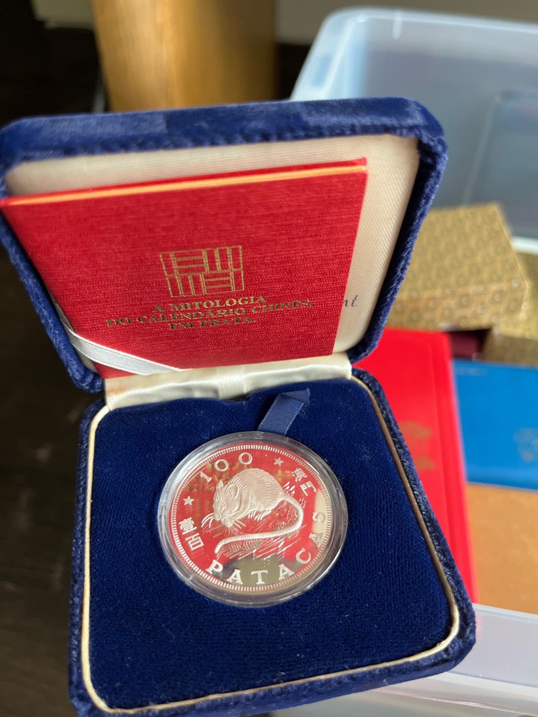 Macau year of rat silver coin 100 MOP, Hobbies & Toys, Memorabilia ...
