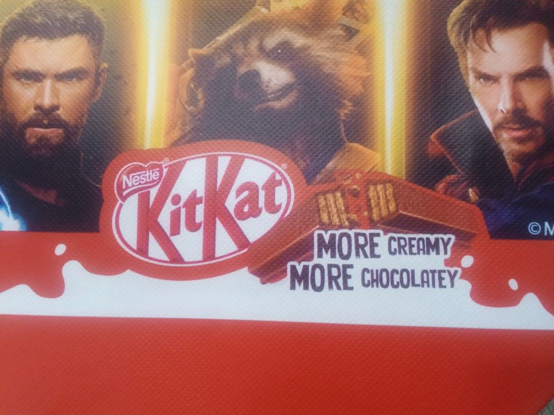 Marvel Avengers Infinity War x Kit Kat Woven Bag., Hobbies & Toys ...