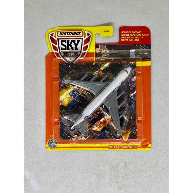 Matchbox MBX 6-2 AIRLINER White Grey Cargo Transporter Sky Busters ...