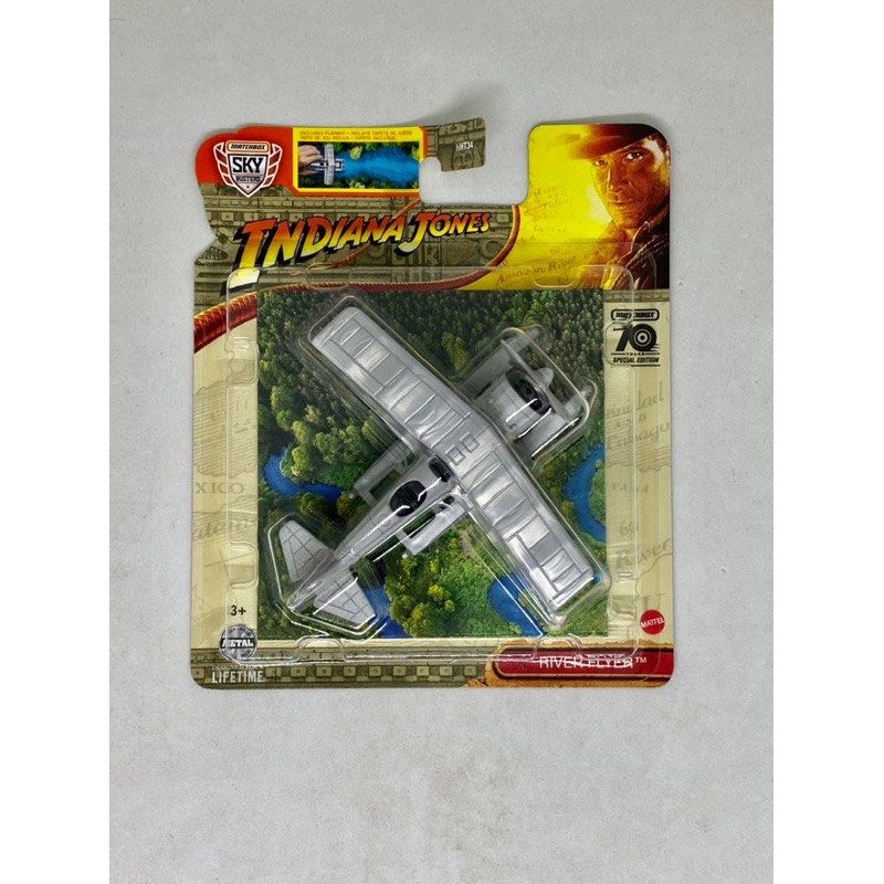 Matchbox RIVER FLYER Grey Indiana Jones Biplane Fixed Wing Aircraft 70 ...