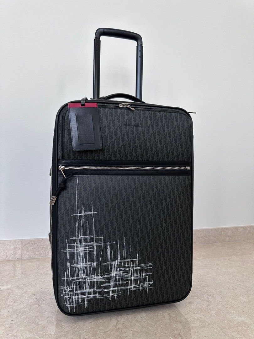 Dior Homme dark light scribble trolley case, Luxury, Bags & Wallets on ...