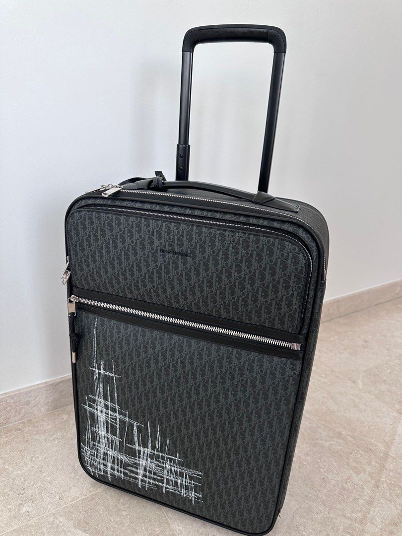 Dior Homme dark light scribble trolley case, Luxury, Bags & Wallets on ...