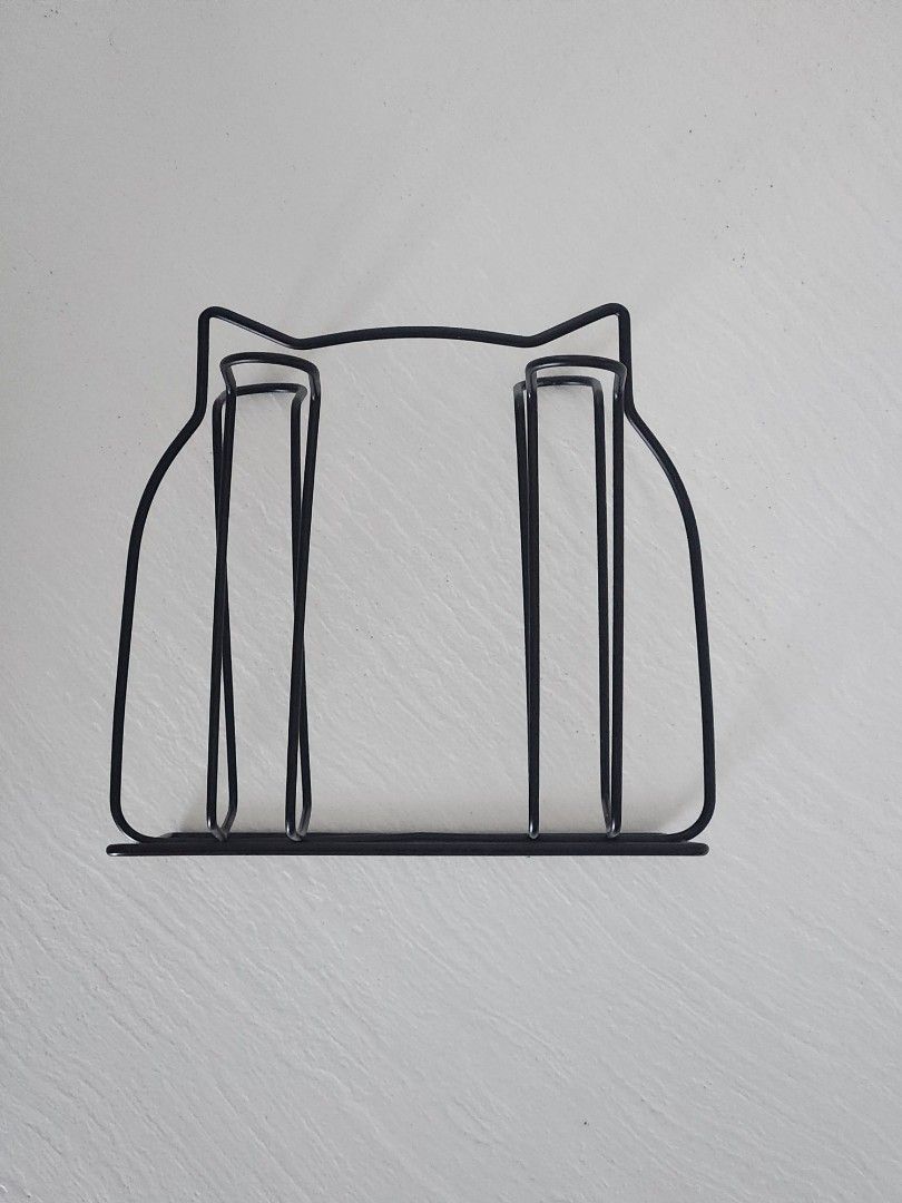 Minimalist Chic Black Cat Glass Holder Cup Holder Chopping Board Holder Furniture And Home