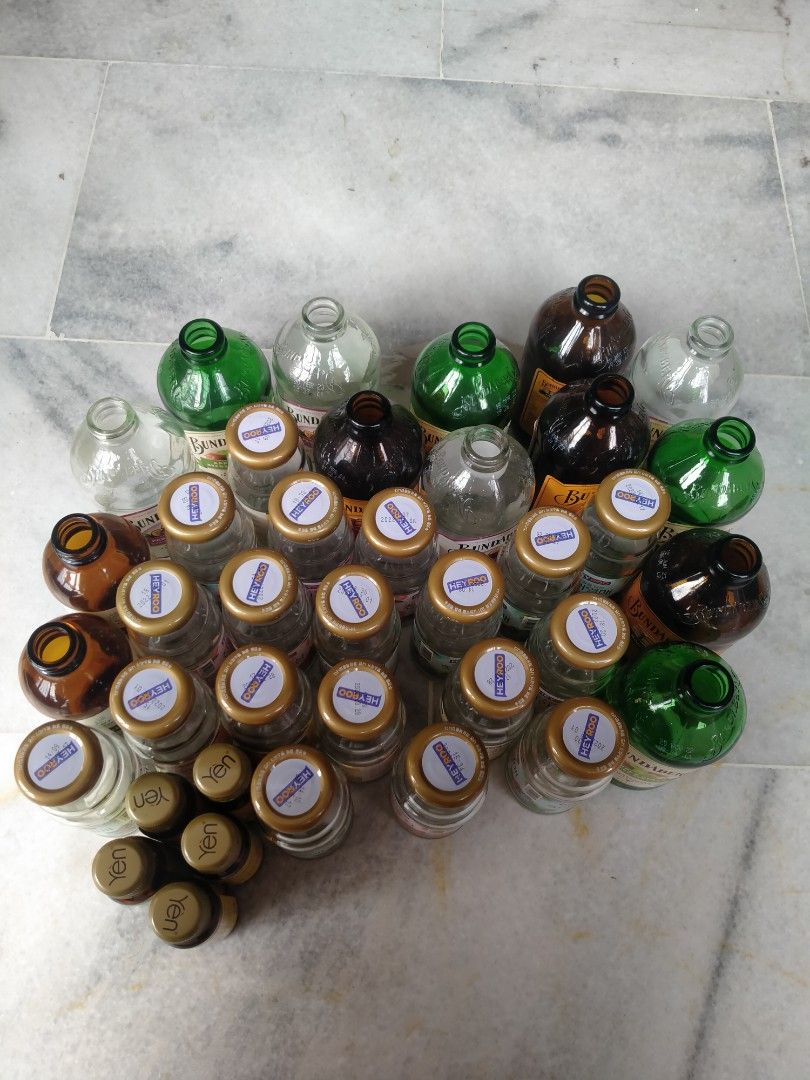 Misc drink empty bottle 36pcs, Furniture & Home Living, Kitchenware ...