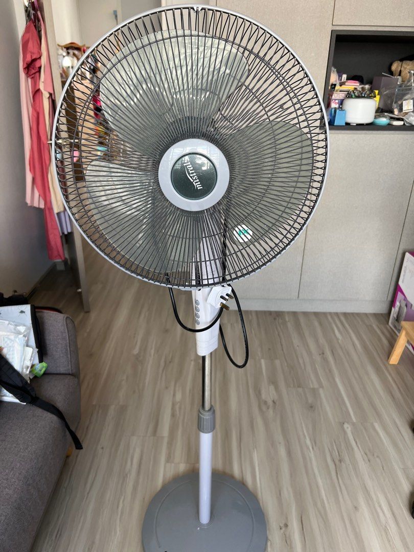 Mistral standing fan grey color w remote control, TV & Home Appliances ...