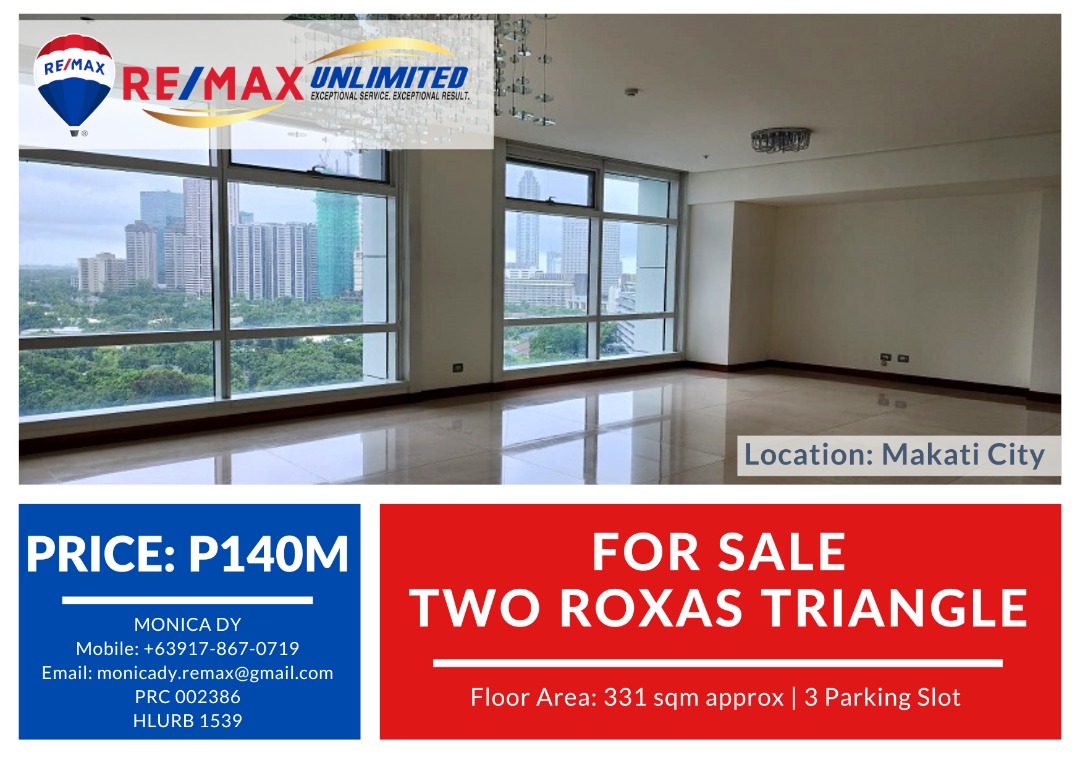 MONS147 - For Sale Two Roxas Triangle 331 sqm, Property, For Sale ...
