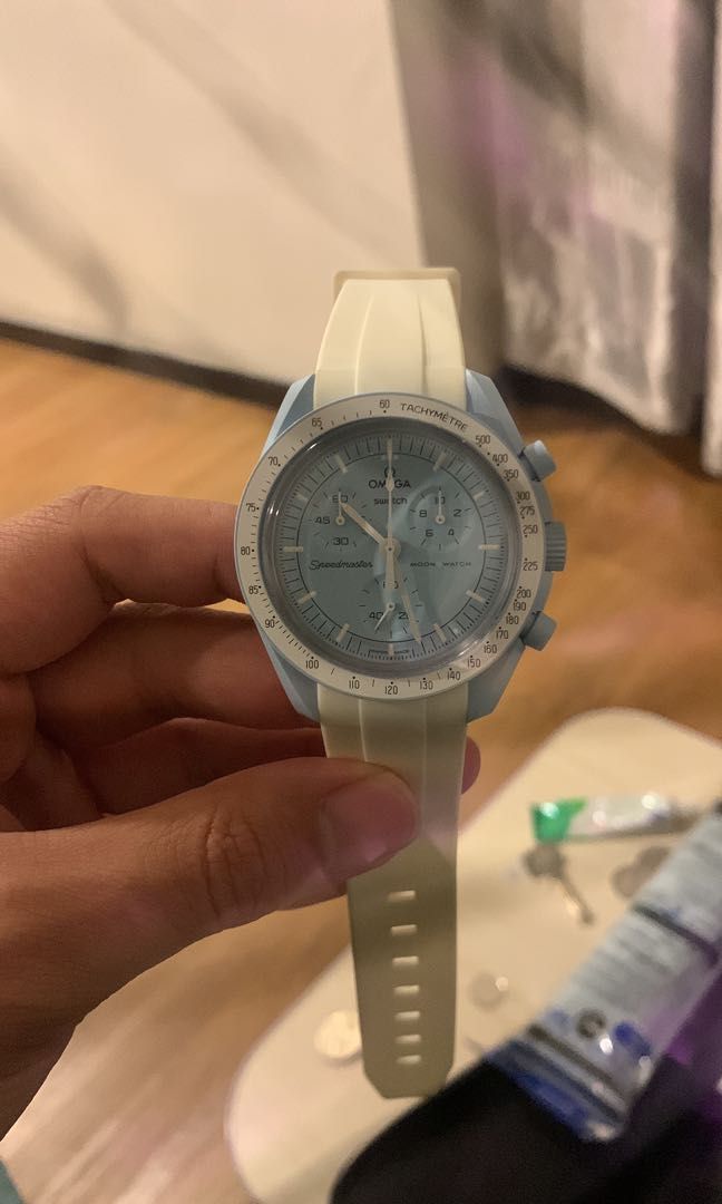 Moon Swatch Uranus, Luxury, Watches on Carousell