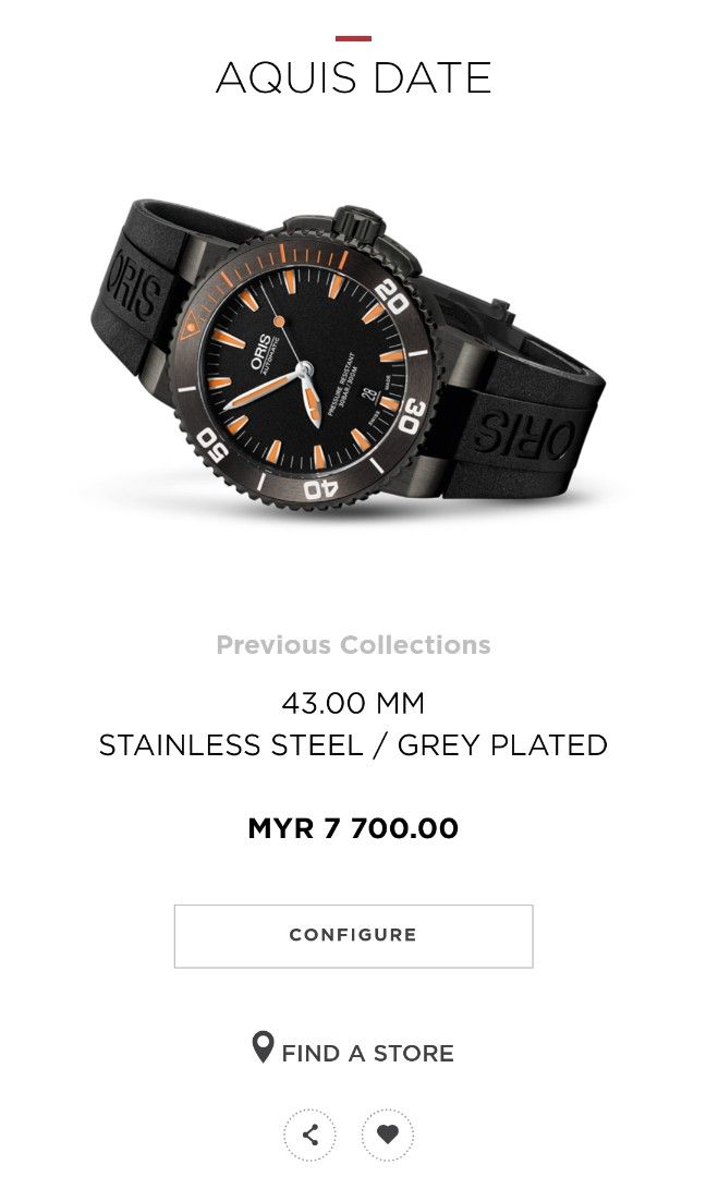 MSKL JOHAN ORIS Aquis Date Grey Plated 43mm Automatic Men Watch, Luxury ...