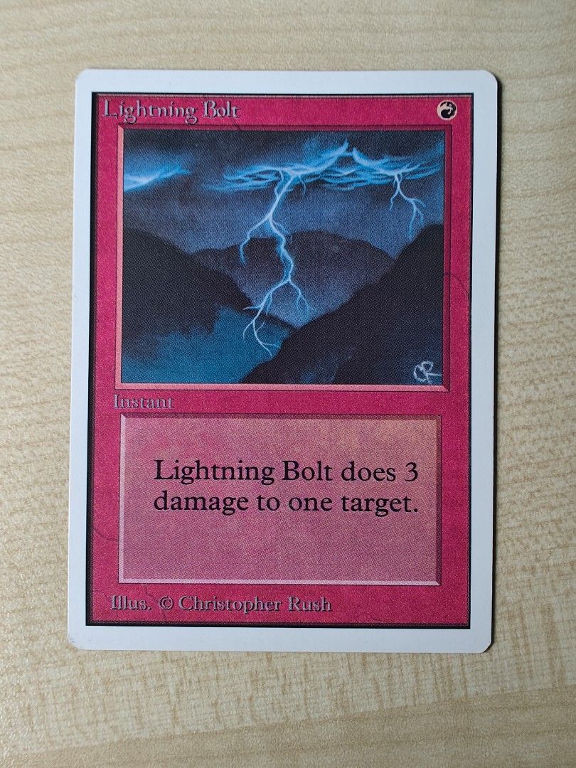 MTG Lightning Bolt Unlimited LP, Hobbies & Toys, Toys & Games on Carousell