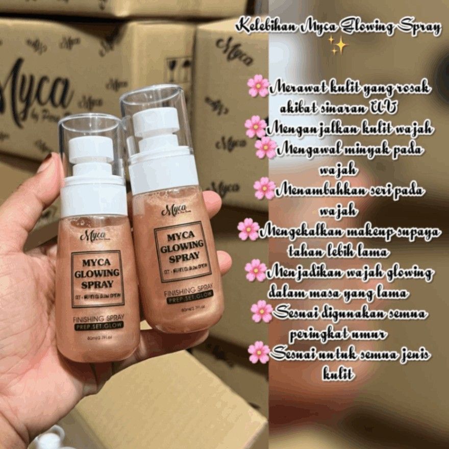 Myca Glowing Spray, Beauty & Personal Care, Face, Makeup on Carousell