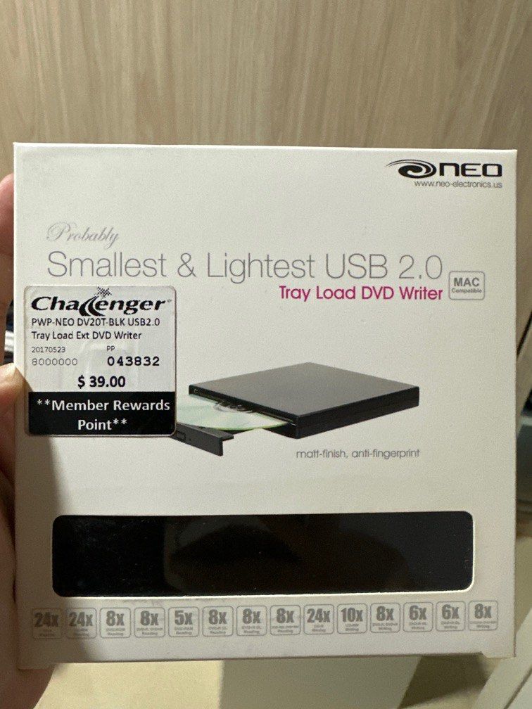 Neo Electronics USB 2.0 Tray Load DVD Writer, Computers & Tech, Parts ...