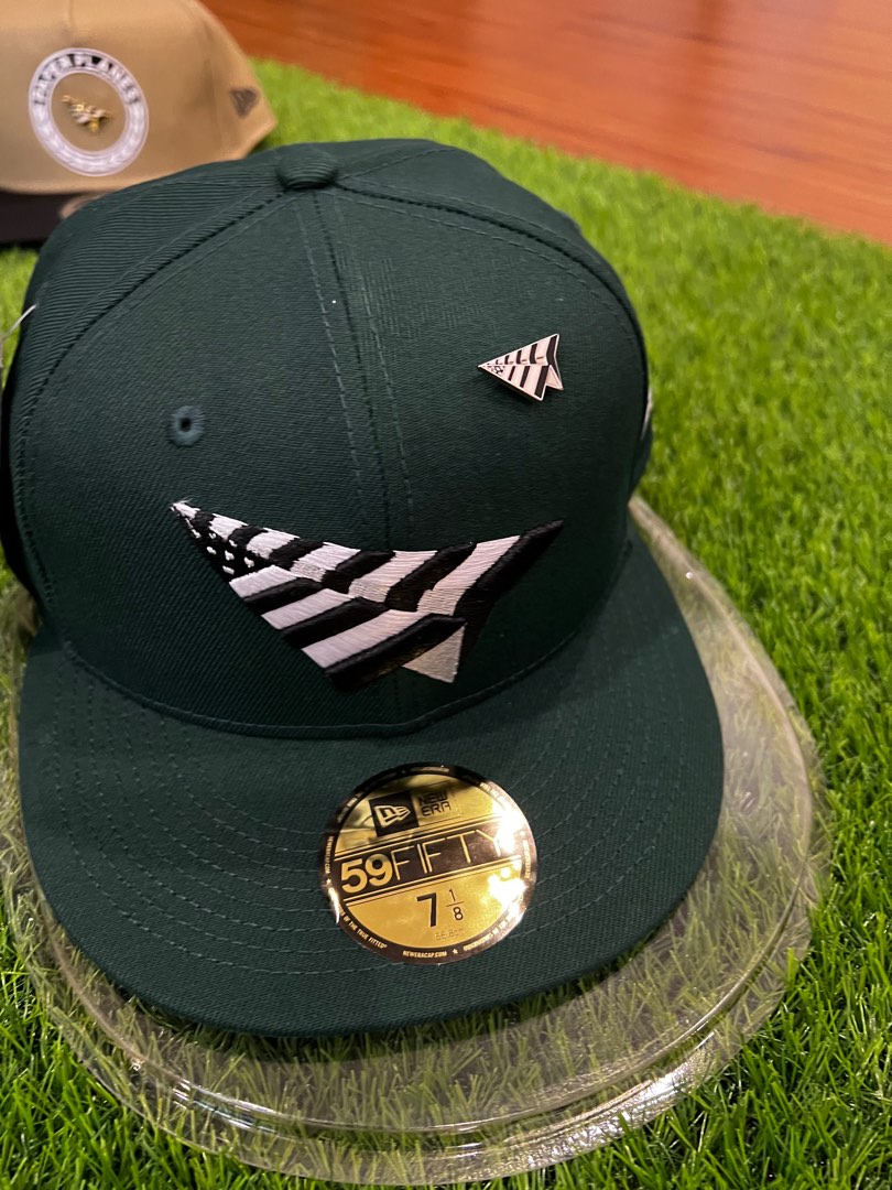 New Era Paper Planes Crown Fitted Field Dark Green, Men's Fashion ...