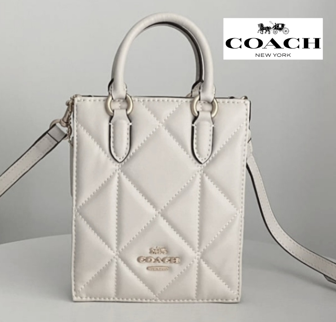 New Coach Original Classic White / Black Collection North South Mini ...