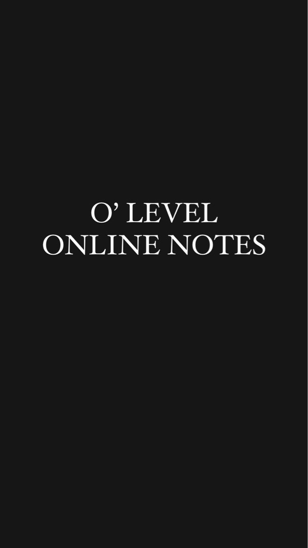 O Level Online Notes, Hobbies & Toys, Books & Magazines, Textbooks on ...