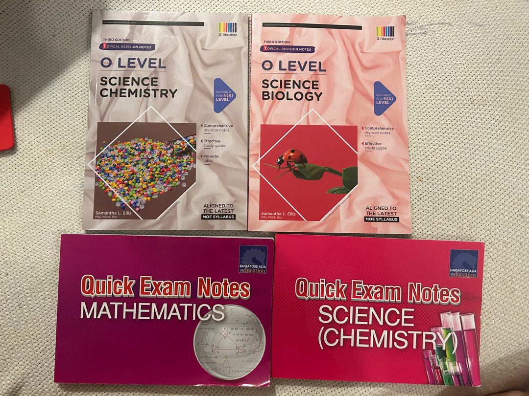 O LEVEL SCI (CHEM,BIO) MATH QUICK NOTES, Hobbies & Toys, Books ...