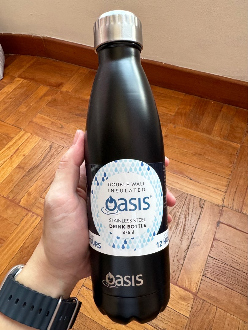 Oasis Matte Black 500ml Flask Bottle, Furniture & Home Living ...