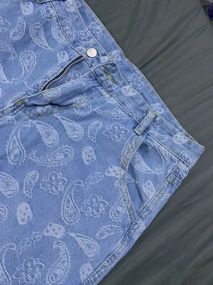 Paisley Denim Pants, Women's Fashion, Bottoms, Jeans on Carousell