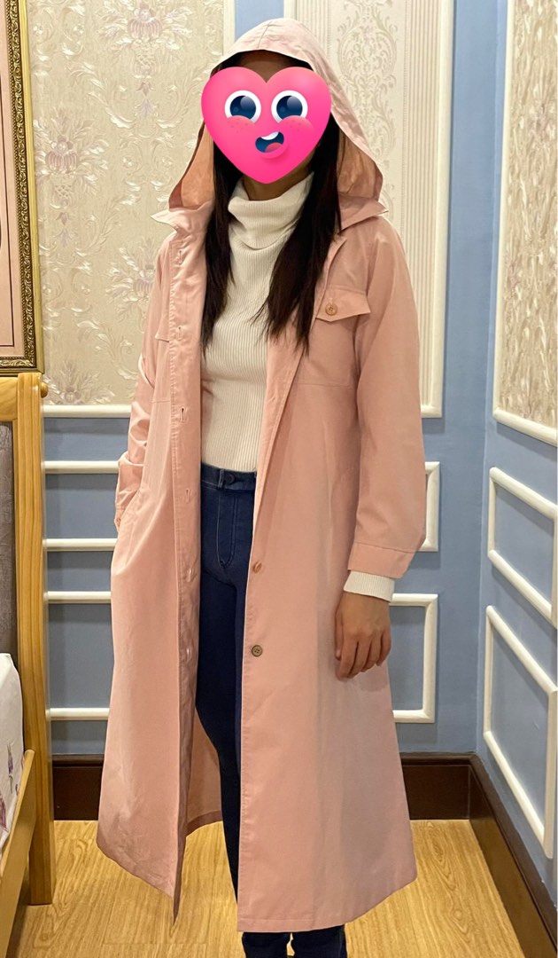PASTEL PINK Spring Coat, Women's Fashion, Coats, Jackets and Outerwear ...