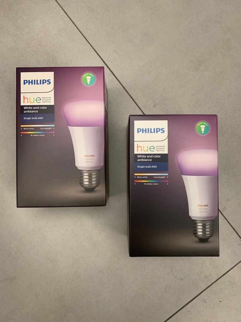 Philips Hue White and Color Ambiance LED Smart Bulb 806 Lumens, White ...
