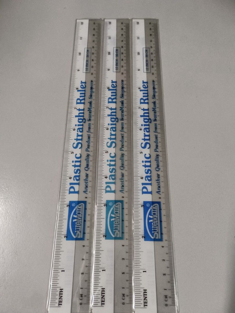 Plastic Straight Ruler 30cm, Hobbies & Toys, Stationery & Craft ...