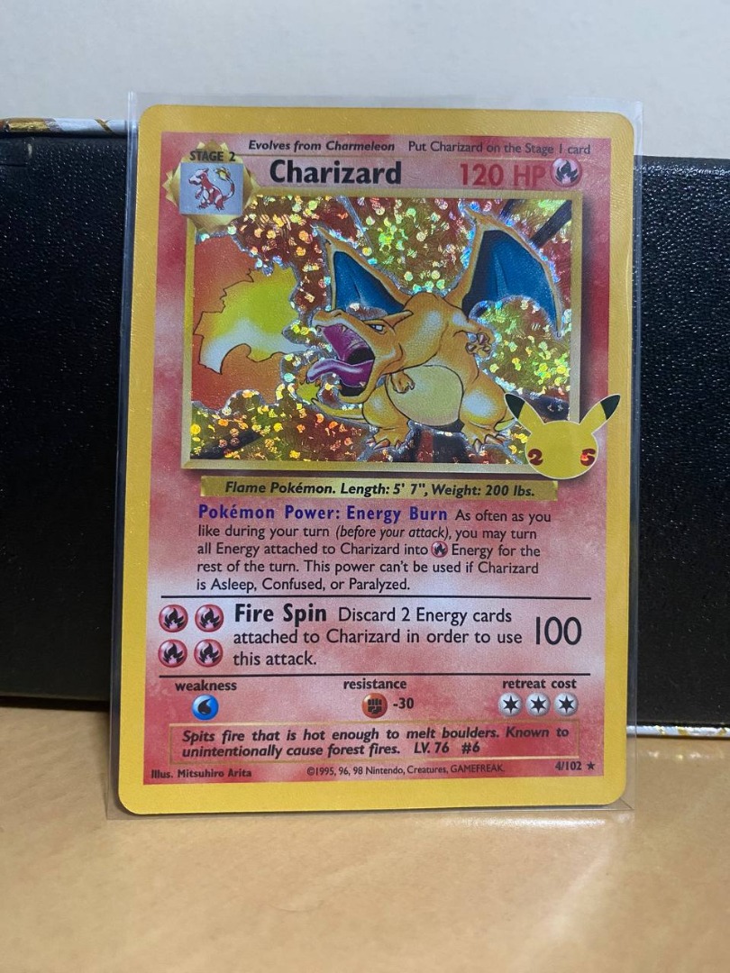 Pokemon 25th Celebrations Charizard Card, Hobbies & Toys, Toys & Games ...