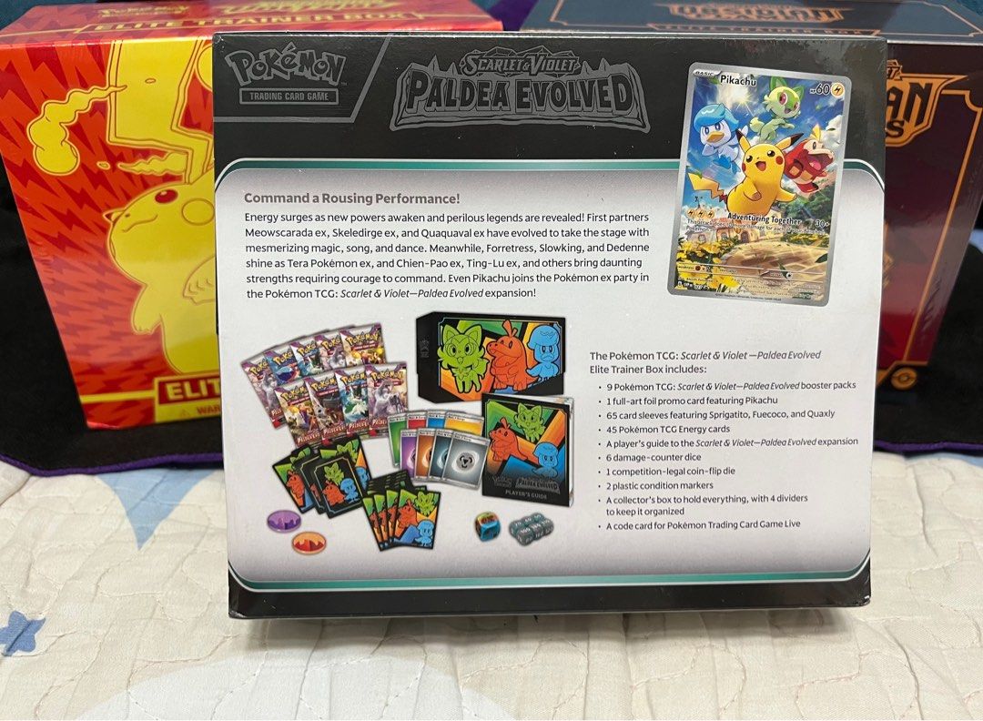 Pokémon Card Game PTCG ETB SWORD & SHIELD SS4 Vivid Voltage , SV02 Paldea Evolved , SV03 ...