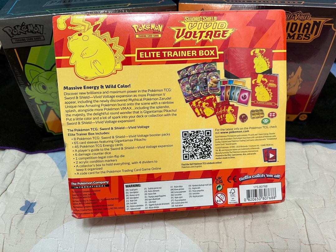 Pokémon Card Game PTCG ETB SWORD & SHIELD SS4 Vivid Voltage , SV02 Paldea Evolved , SV03 ...