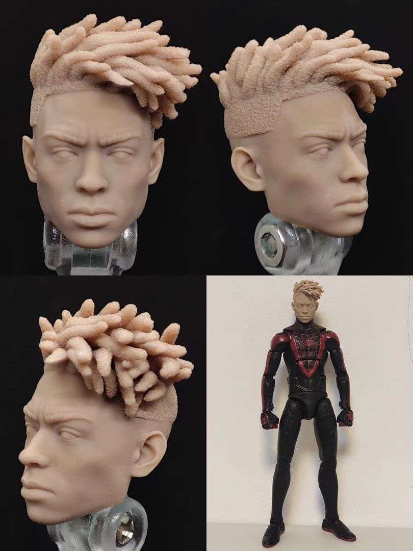 PS5 Spider-Man Miles Morales Head Sculpt for Mafex / Marvel Legends ...