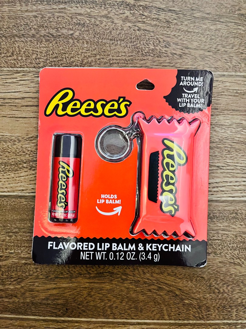 Reese's Peanut Butter Cup-Flavored Lip Balm & Keychain Holder, Beauty ...
