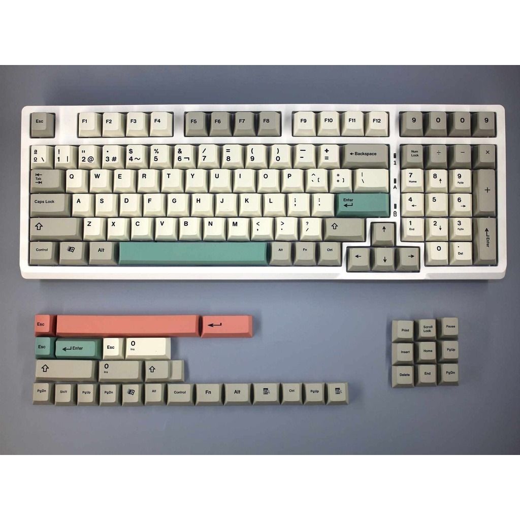 Retro Keycaps Set 126 Keys PBT Cherry Profile Keycap For MX Switch ...