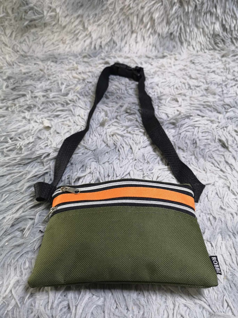Robbi Green Orange Zipper Crossbody Bag, Men's Fashion, Bags, Sling ...