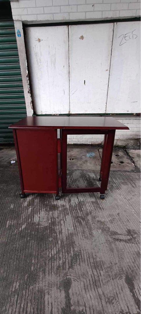 Rosewood Like Office Desk/Table with Pull Out Drawers and Cabinet ...