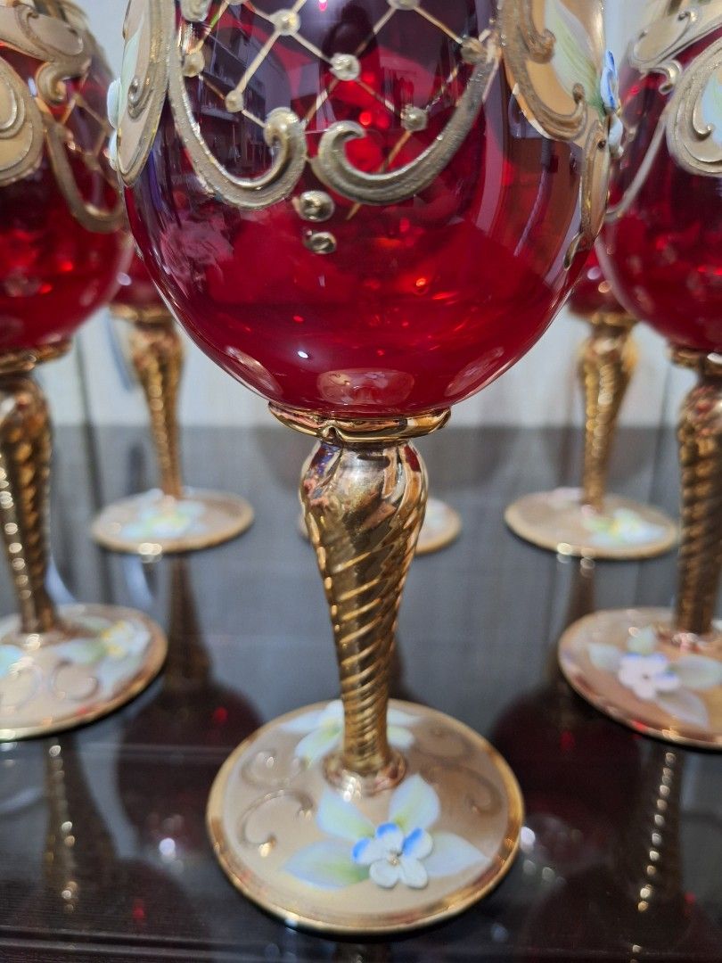 Ruby Red Wine Glass | Vintage Art glass, Hobbies & Toys, Memorabilia ...