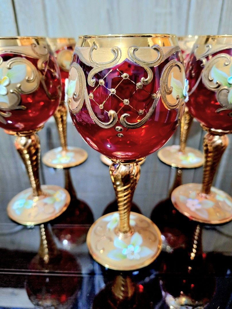 Ruby Red Wine Glass | Vintage Art glass, Hobbies & Toys, Memorabilia ...