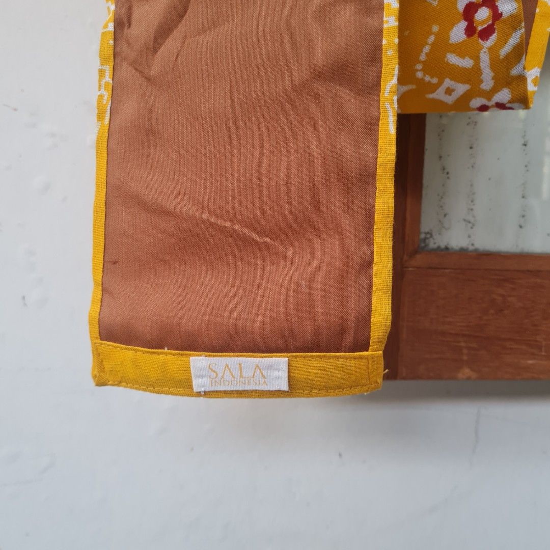 SALA INDONESIA Yellow Ethnic Batik Obi Belt Stagen Kebaya, Fesyen ...