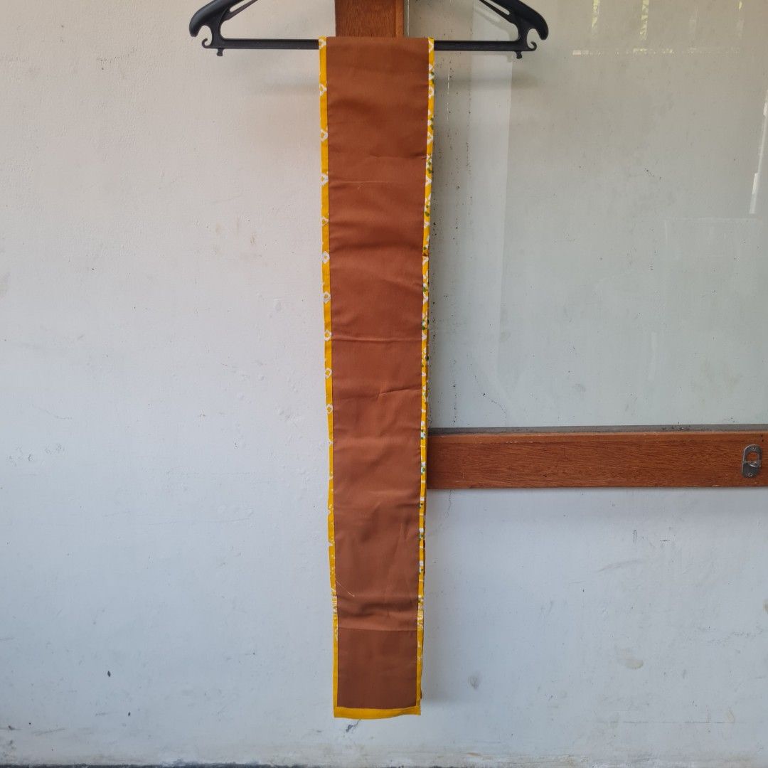 SALA INDONESIA Yellow Ethnic Batik Obi Belt Stagen Kebaya, Fesyen ...