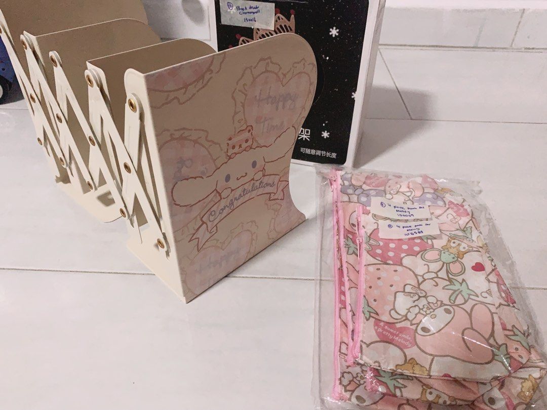 Sanrio character notebook pouch book divider 3 in 1 cable sticky note ...