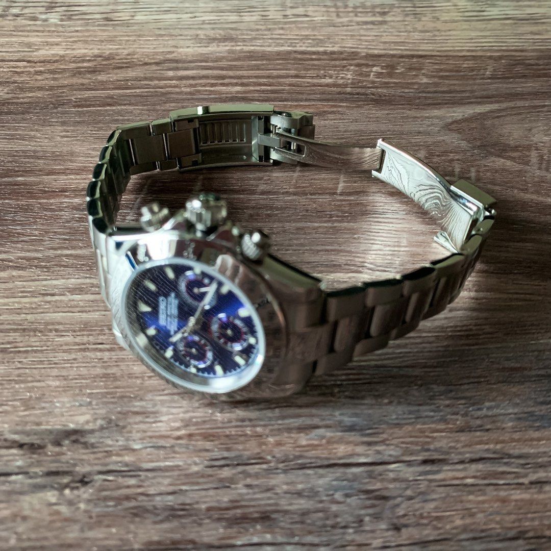 Seiko Cosmograph Daytona Platinium Blue & Silver Watch, Luxury, Watches ...