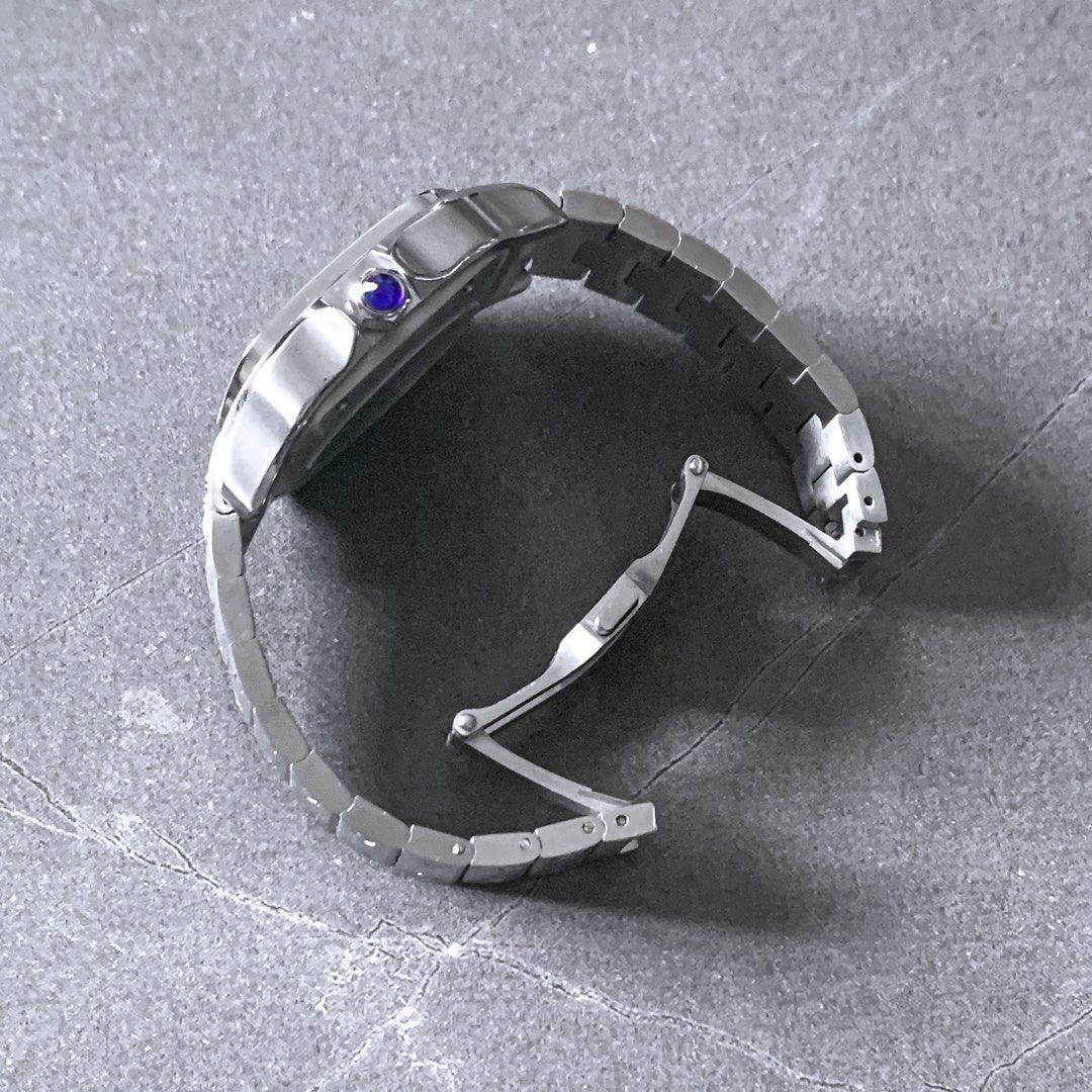 Seiko Santos De White & Silver Watch, Luxury, Watches on Carousell