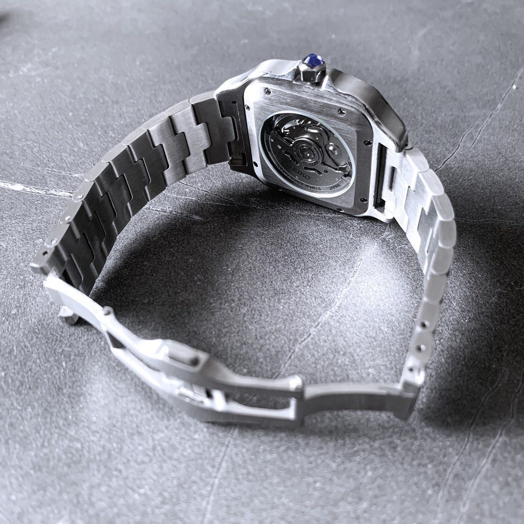 Seiko Santos De White & Silver Watch, Luxury, Watches on Carousell