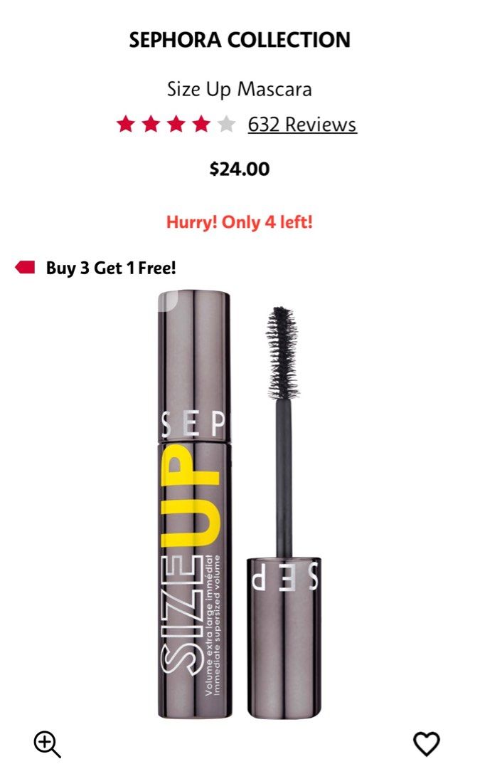 Sephora Mascara, Beauty & Personal Care, Face, Makeup on Carousell