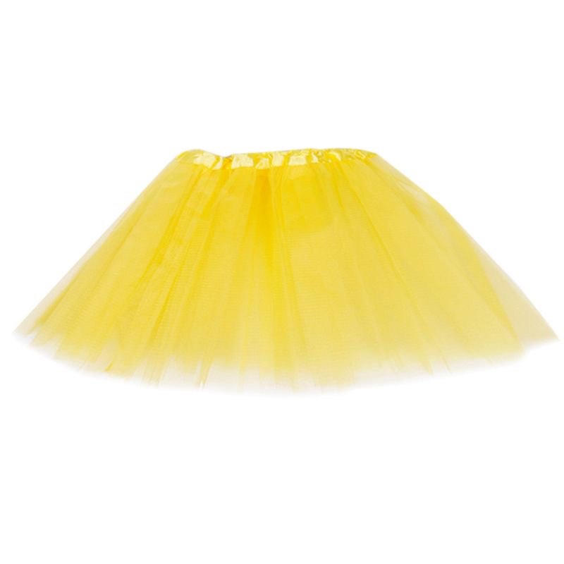 Shein 3 layer tulle tutu yellow skirt, Women's Fashion, Bottoms, Skirts ...