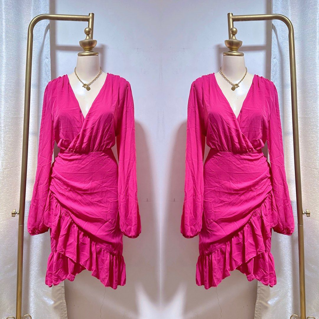 SHEIN brand new barbie fuschia hot pink elegant classy semi formal ...