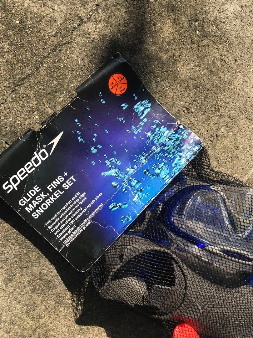Speedo fins and snorkel set, Sports Equipment, Other Sports Equipment ...
