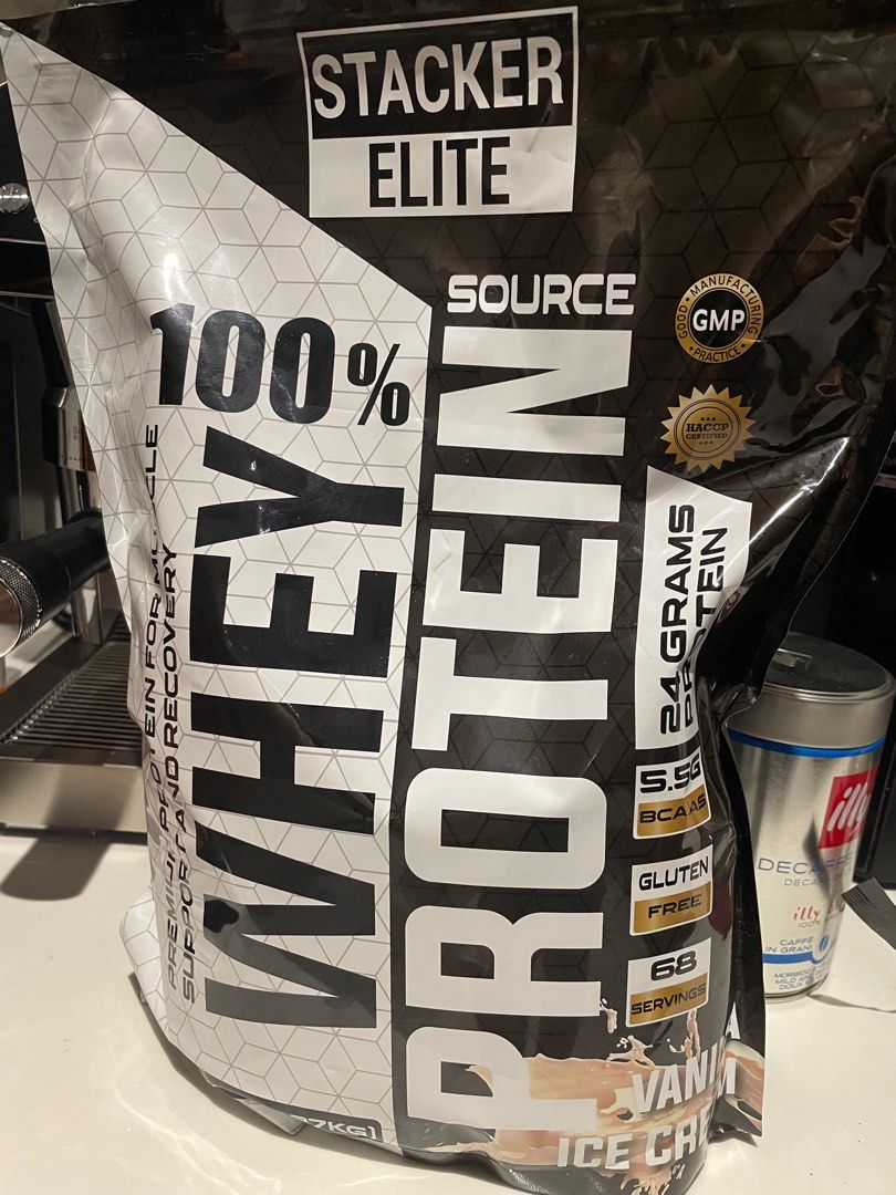 5lbs Stacker Elite Whey Vanilla, Health & Nutrition, Health Supplements ...