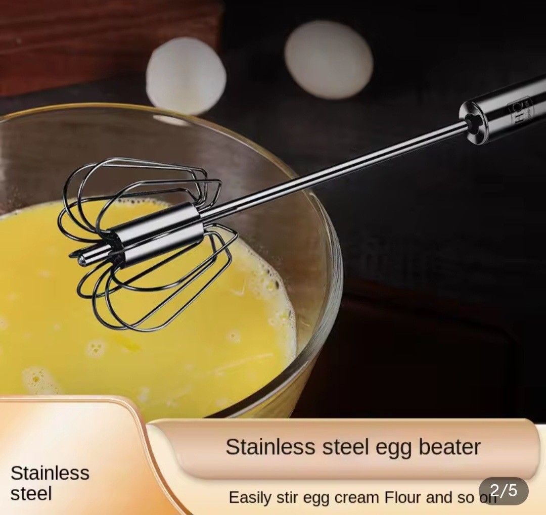 Stainless Steel semi-automatic mixer manual whisk egg beater, Furniture ...